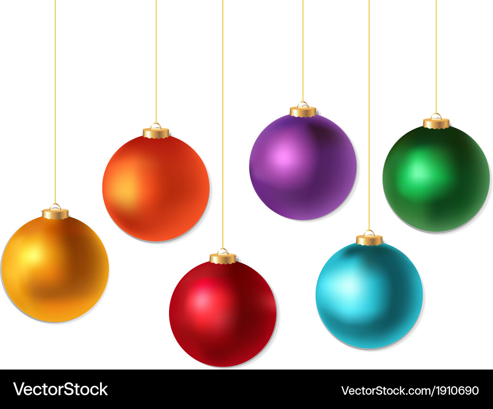 Colorful Christmas Balls Royalty Free Vector Image