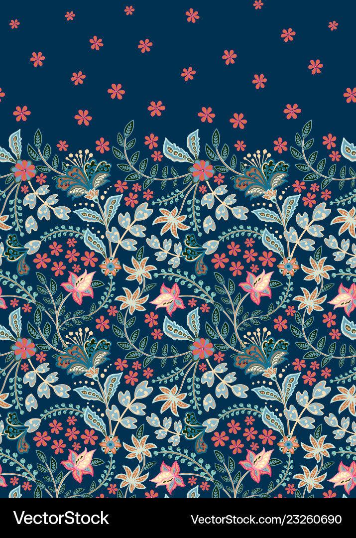 Floral vintage seamless pattern retro plants Vector Image