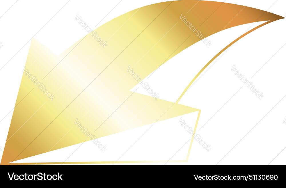 Golden unique beautiful arrow cursor design Vector Image