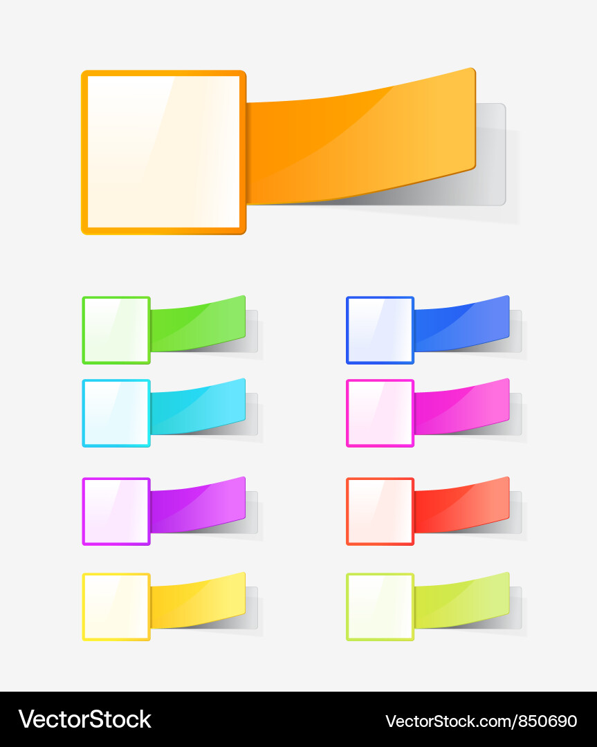 Labels and notes set Royalty Free Vector Image