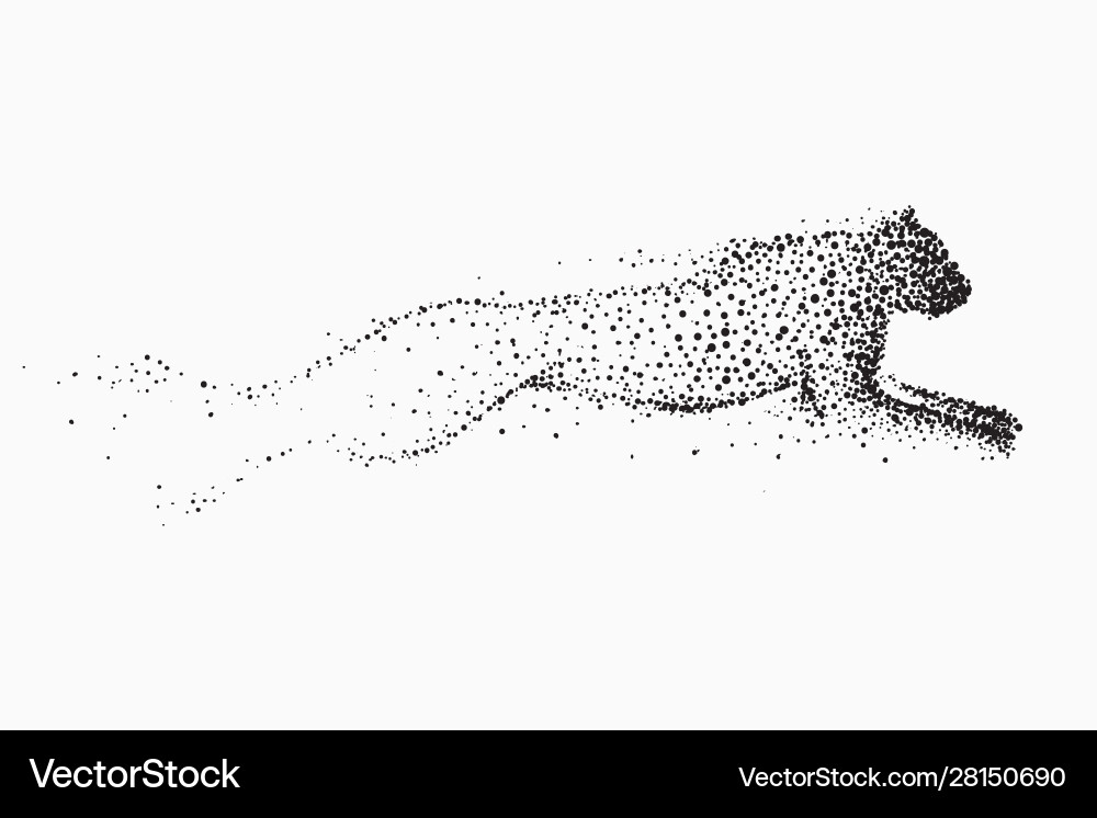 Leopard Motion Points Royalty Free Vector Image