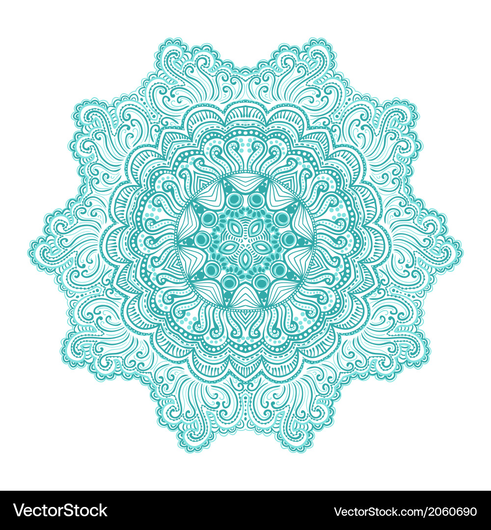 Ornamental round lace pattern circle background Vector Image