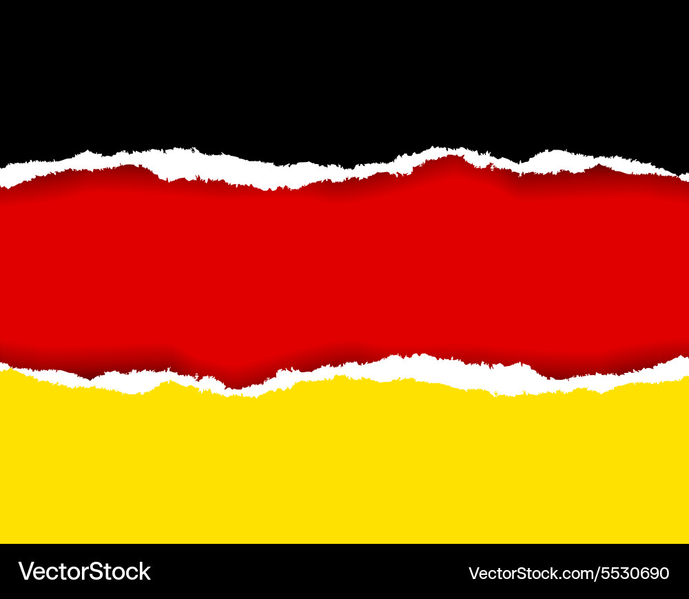 Ripped German Flag Royalty Free Vector Image - VectorStock