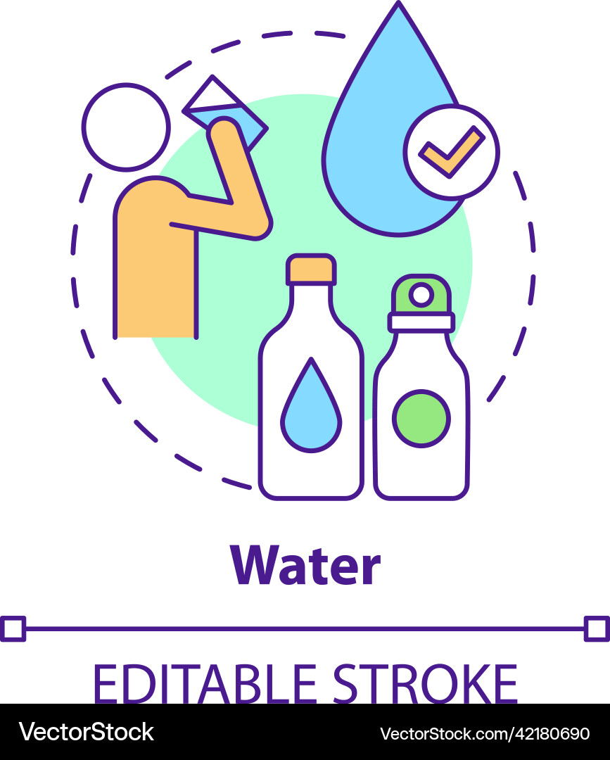 Water concept icon Royalty Free Vector Image - VectorStock