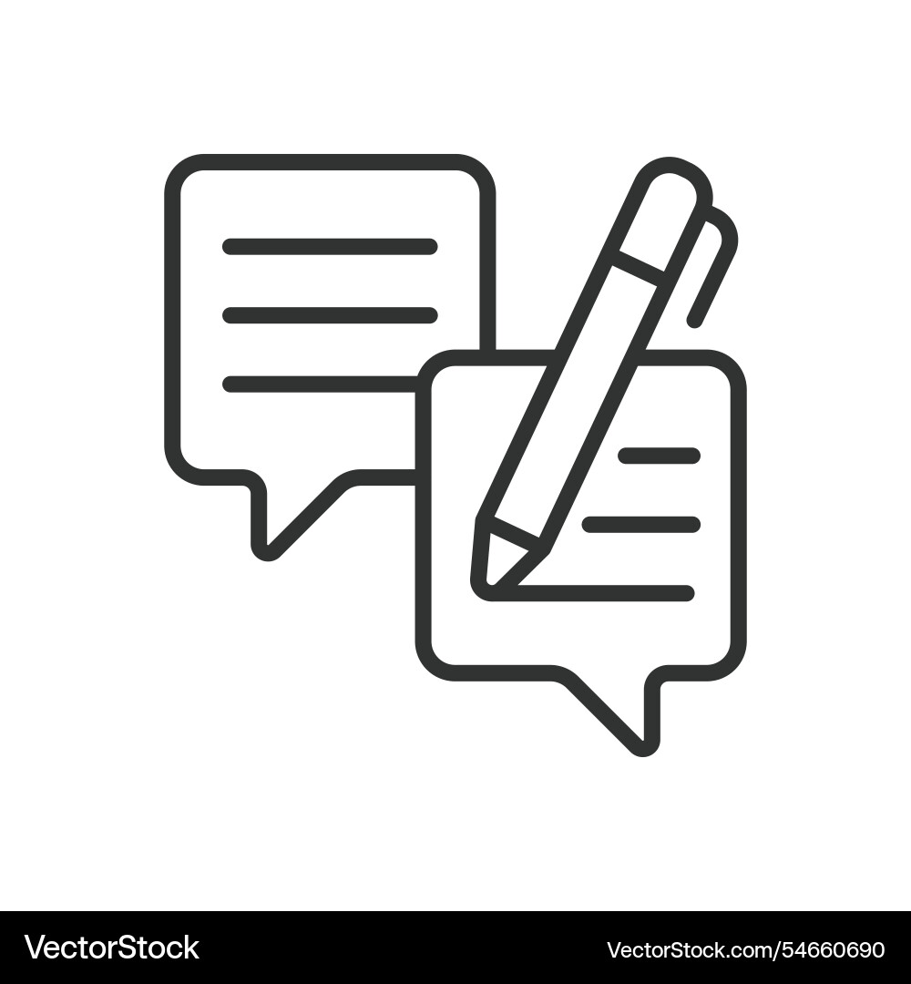 Write feedback write feedback comment review Vector Image