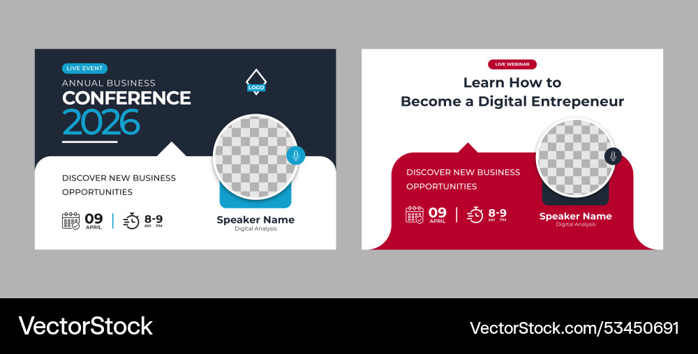 Business webinar banner design template Royalty Free Vector