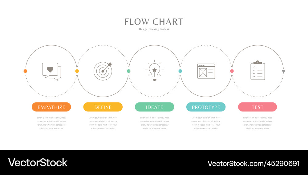 Flow chart infographic template Royalty Free Vector Image