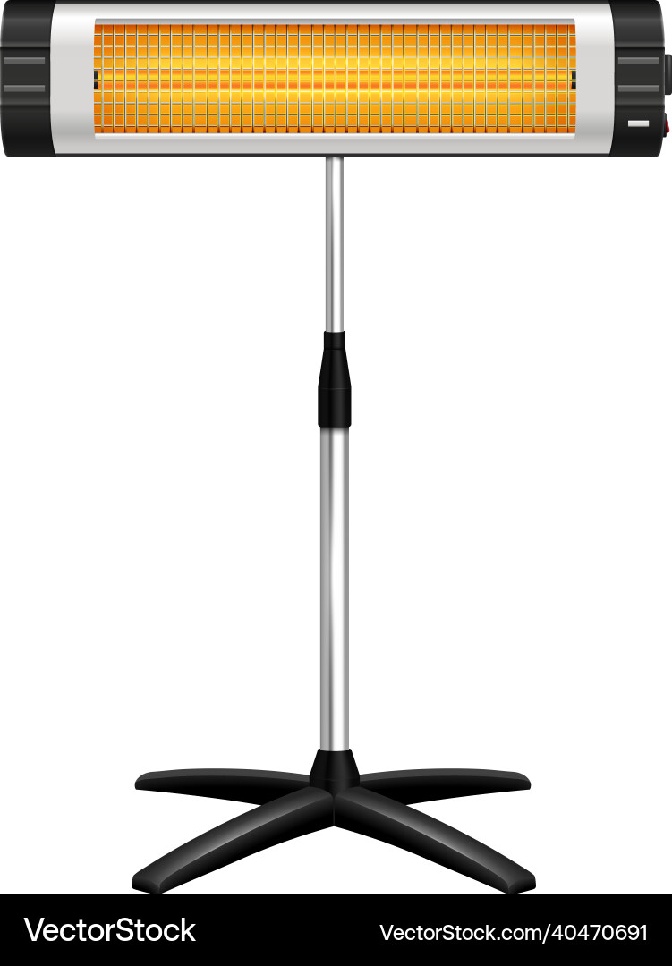 Heater lamp realistic composition Royalty Free Vector Image