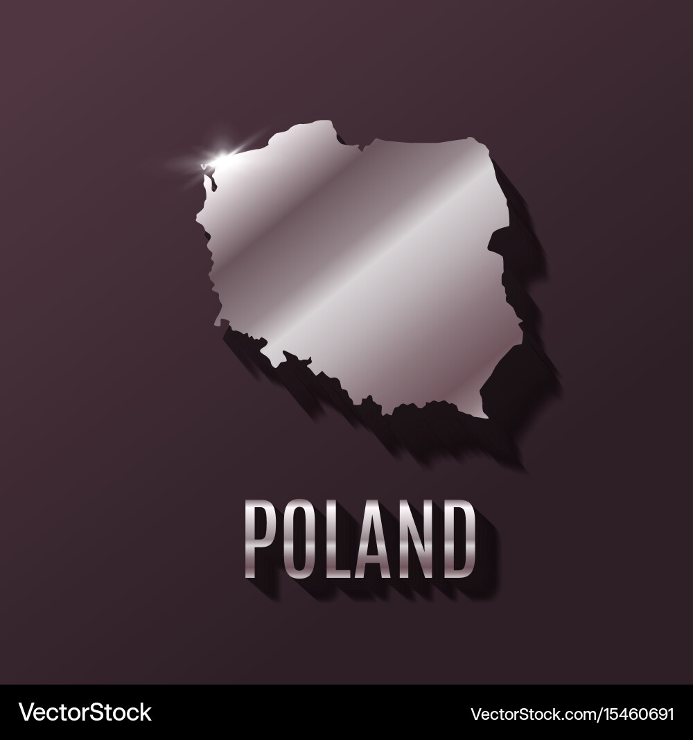 High quality map of poland with borders Royalty Free Vector