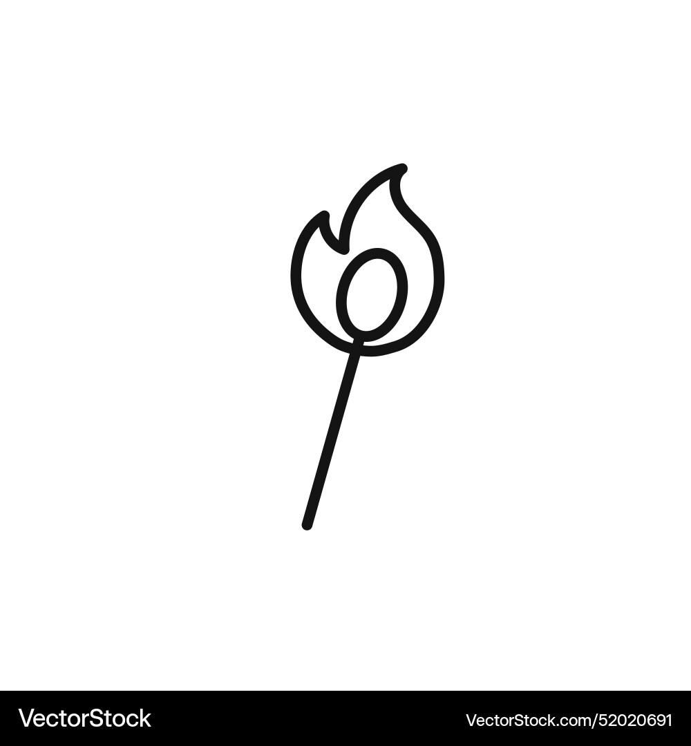 Matches icon outline collection in black Vector Image