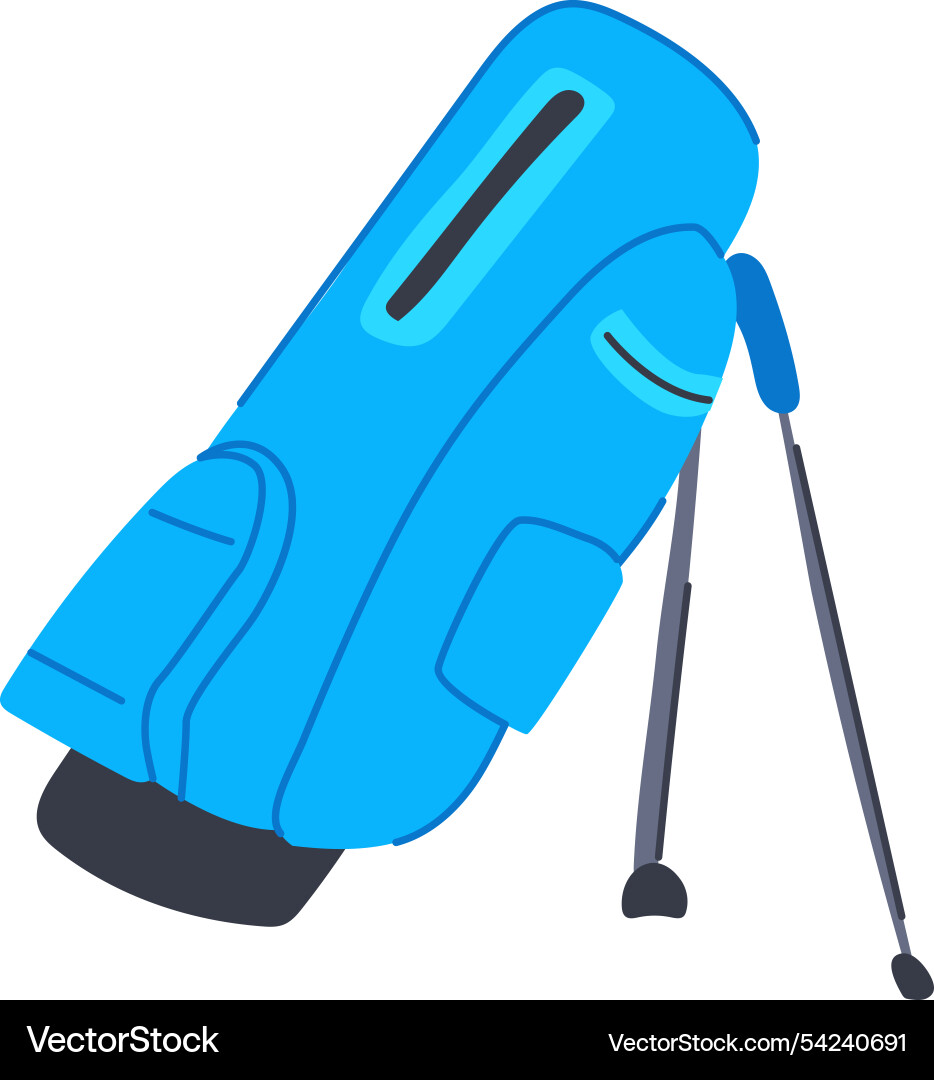 Putter Golftasche Cartoon Lizenzfreies Vektorbild