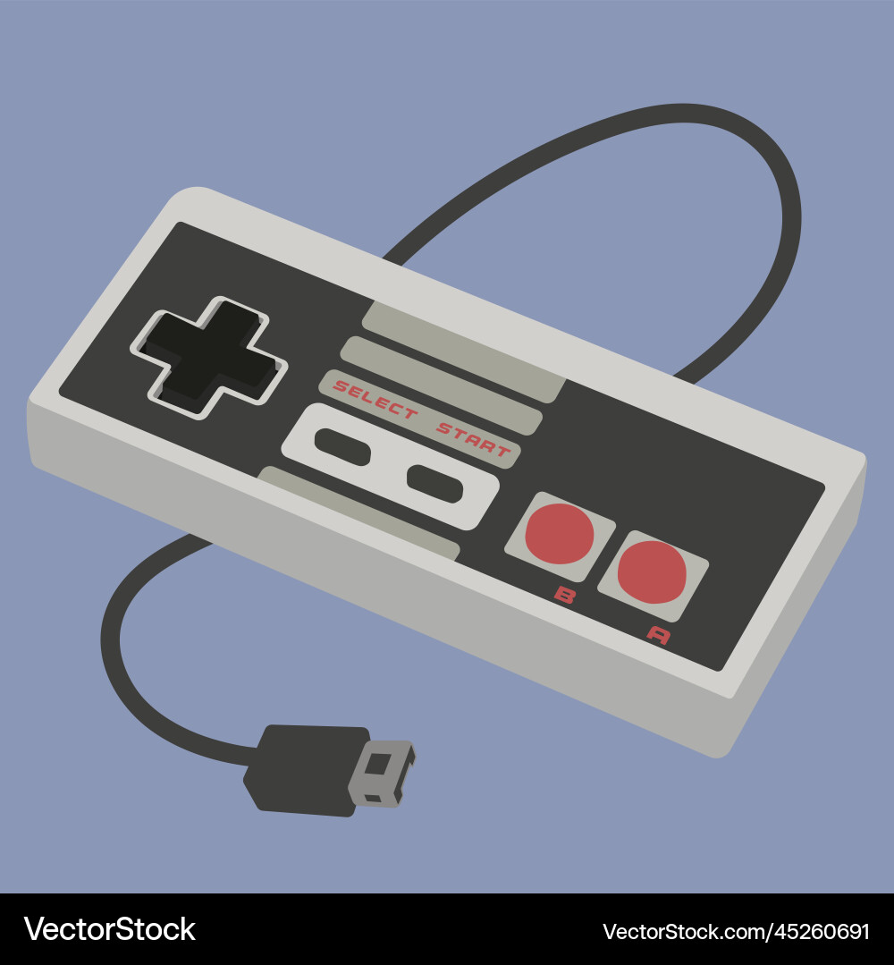 Vintage and iconic console game controller Vector Image