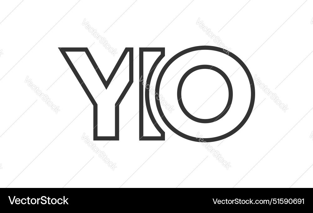Yio logo design template with strong and modern Vector Image