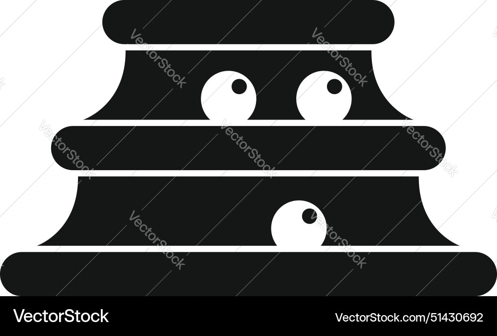Cartoon eyes peering from darkness Royalty Free Vector Image