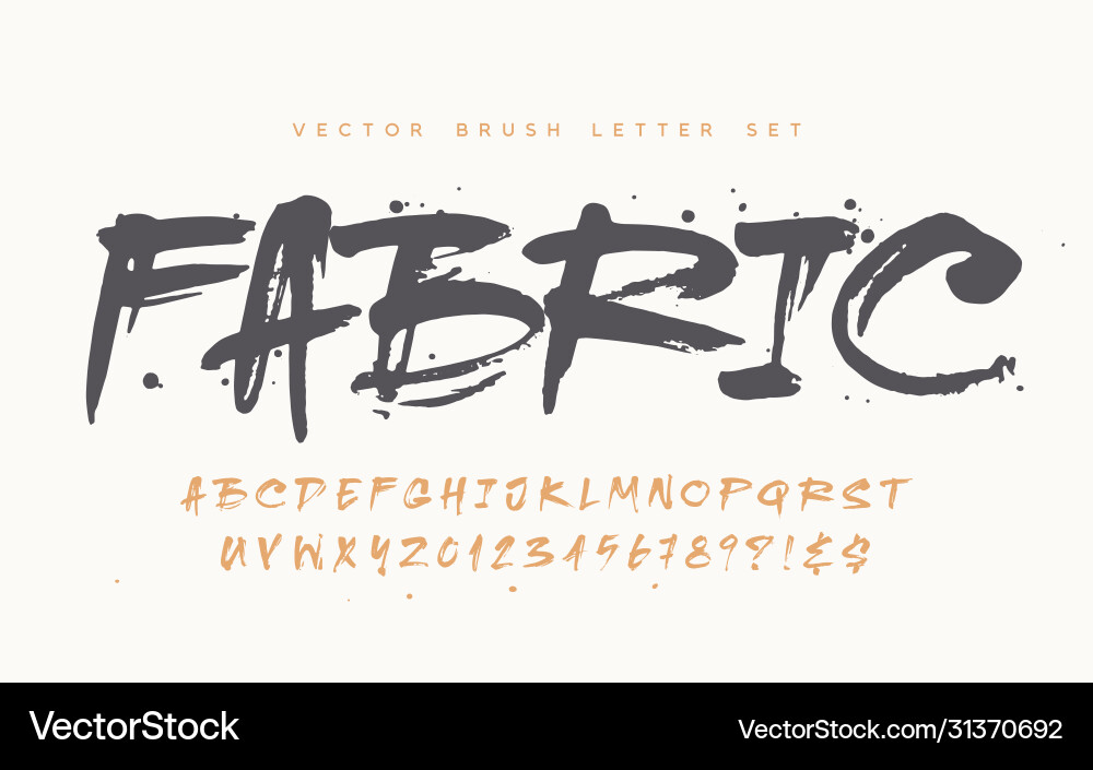 Catchy handwritten modern brush letter set Vector Image