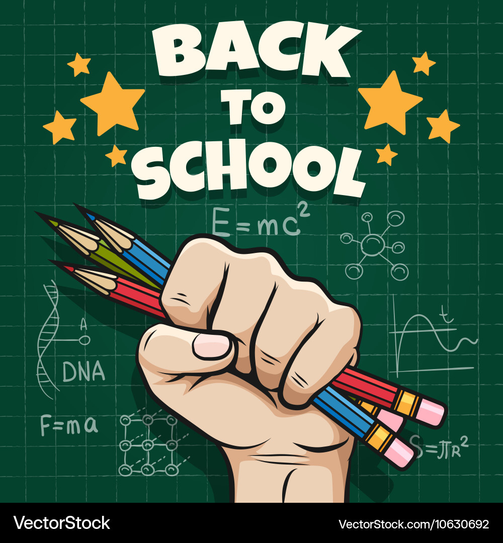 Children back to school poster Royalty Free Vector Image