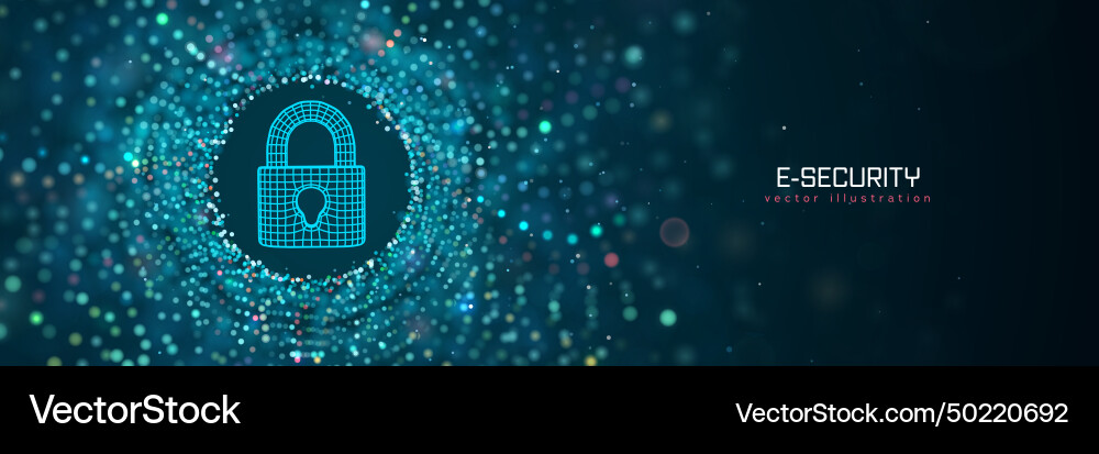 Futuristic cyber security Royalty Free Vector Image