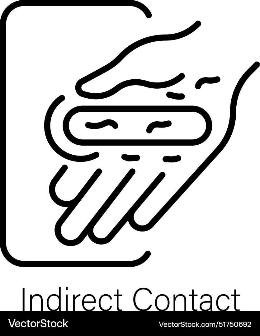 Indirect contact Royalty Free Vector Image - VectorStock