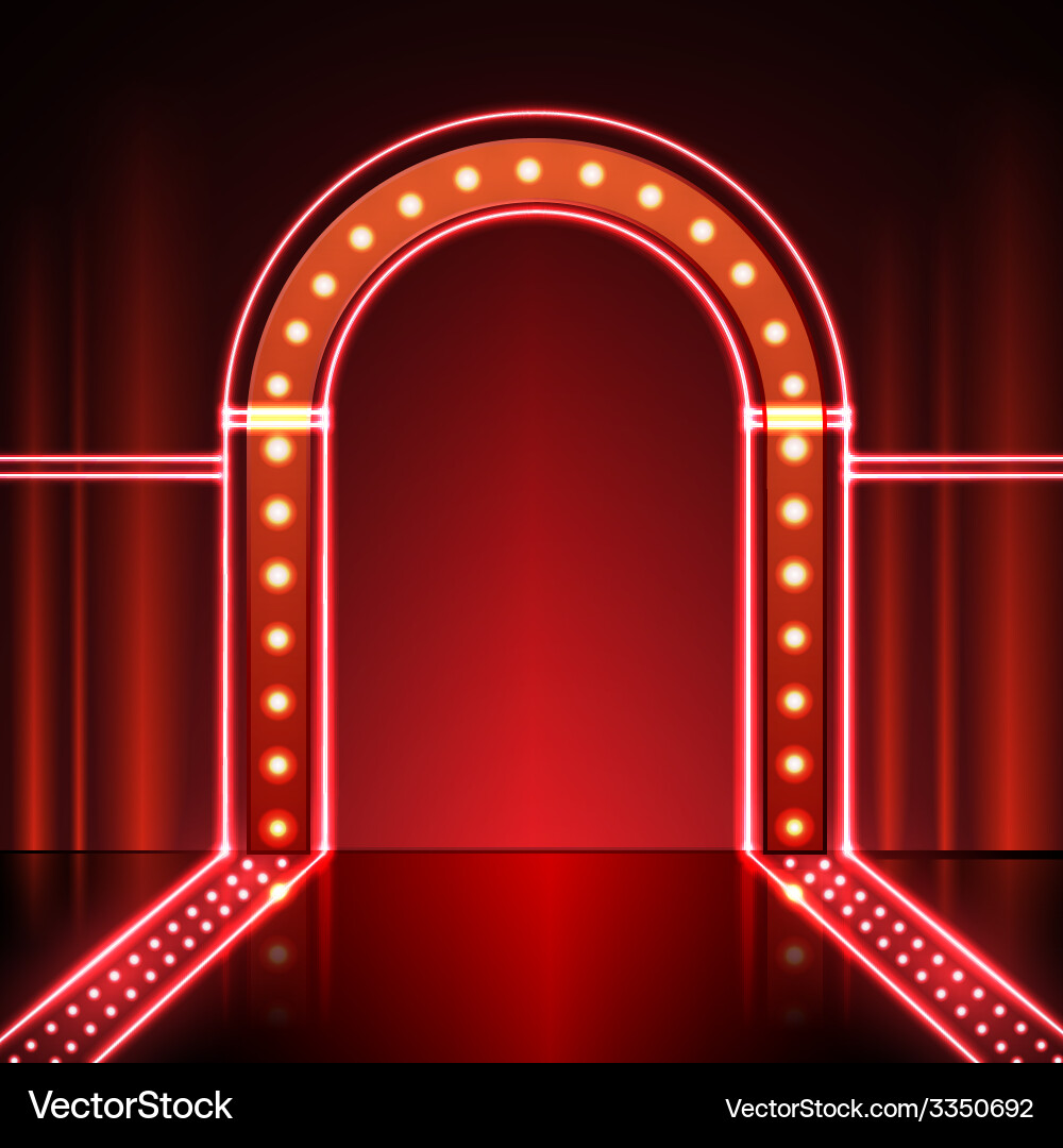 Neon Stage Backdrop Royalty Free Vector Image - VectorStock