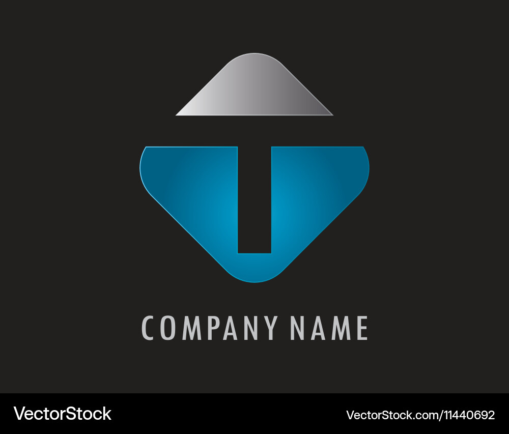 T business logo Royalty Free Vector Image - VectorStock