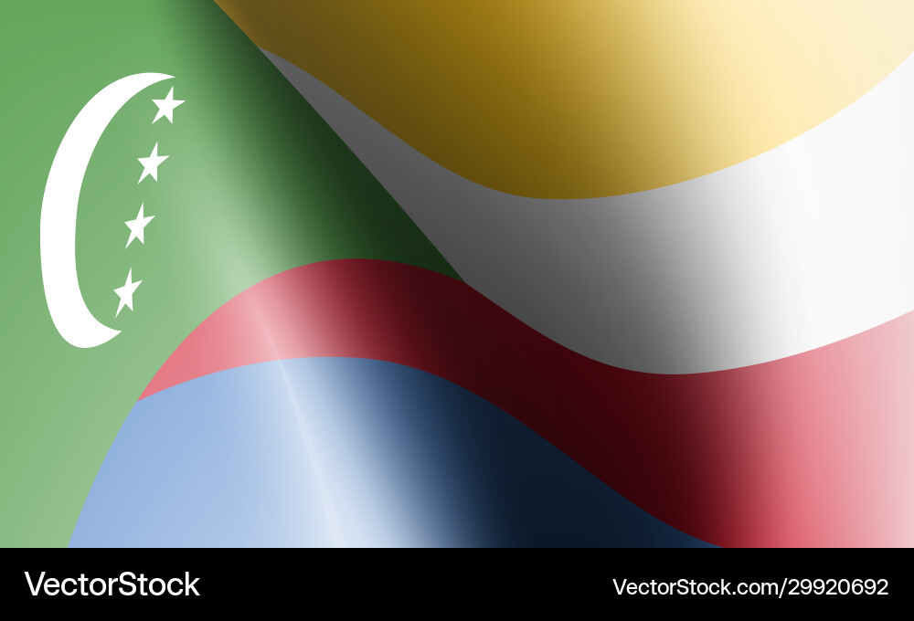 Wave flag country with shadow and glare Royalty Free Vector