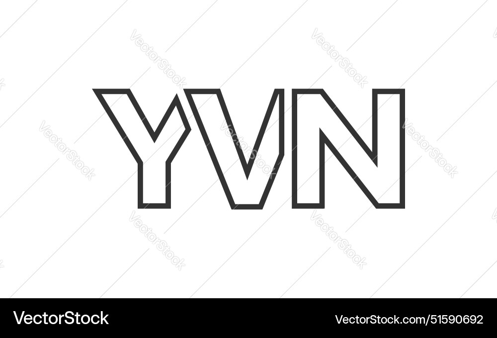 Yvn logo design template with strong and modern Vector Image
