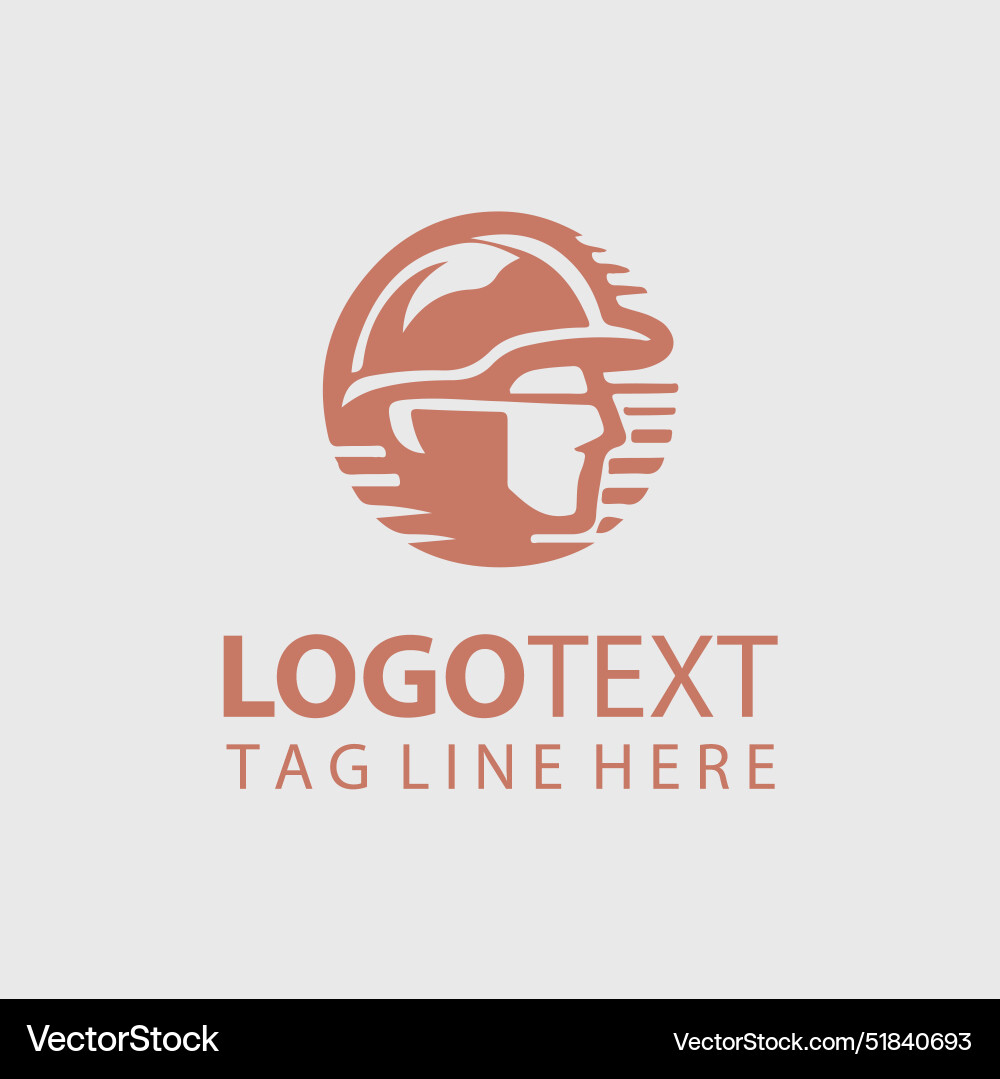 Construction worker logo Royalty Free Vector Image