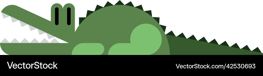 Crocodile basic forms Royalty Free Vector Image