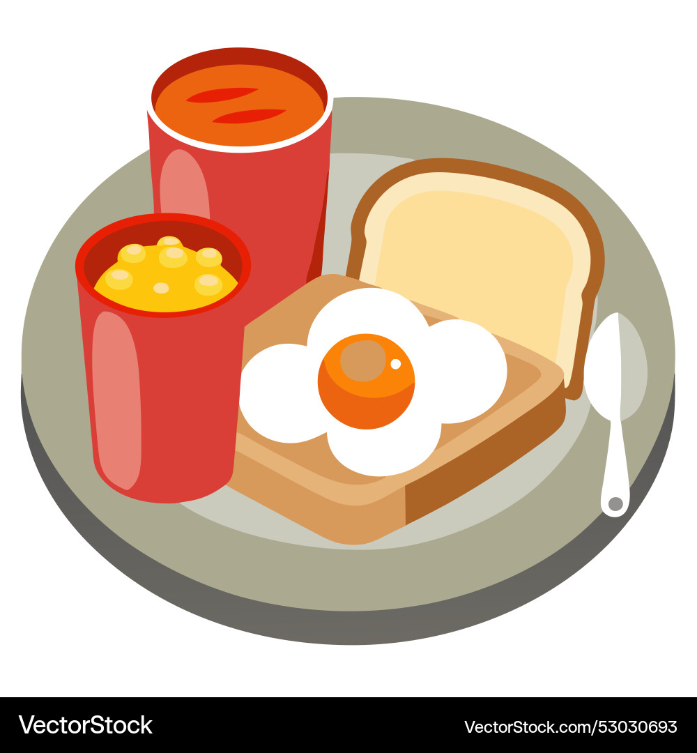 English breakfast transparent background clipart Vector Image