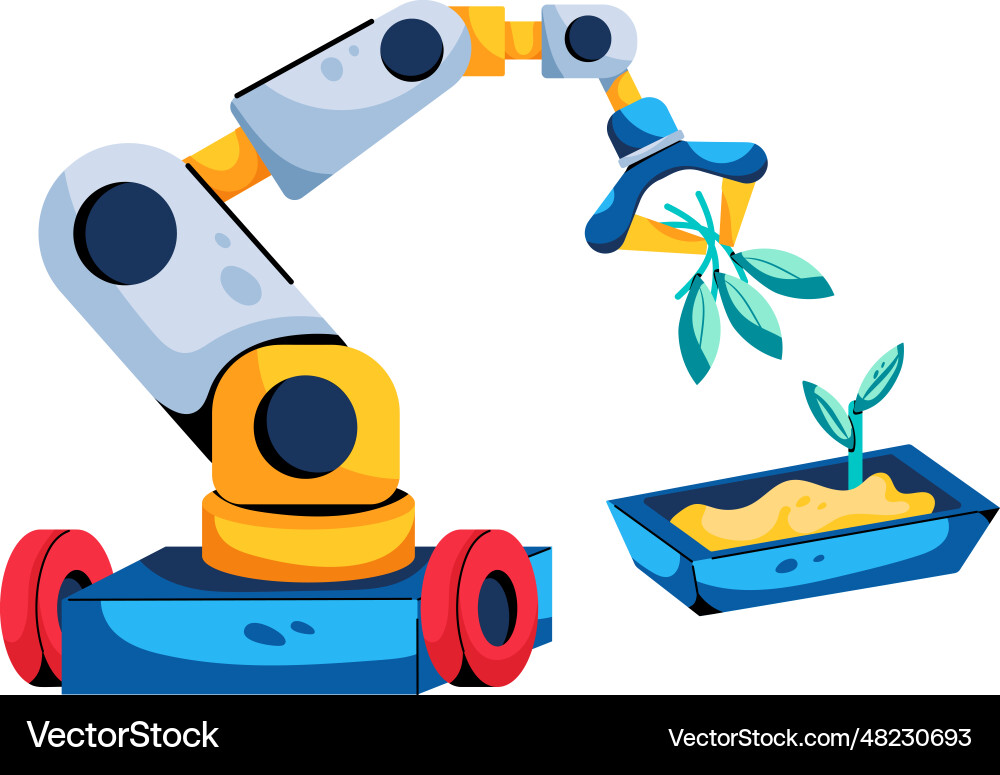 Farm robot Royalty Free Vector Image - VectorStock