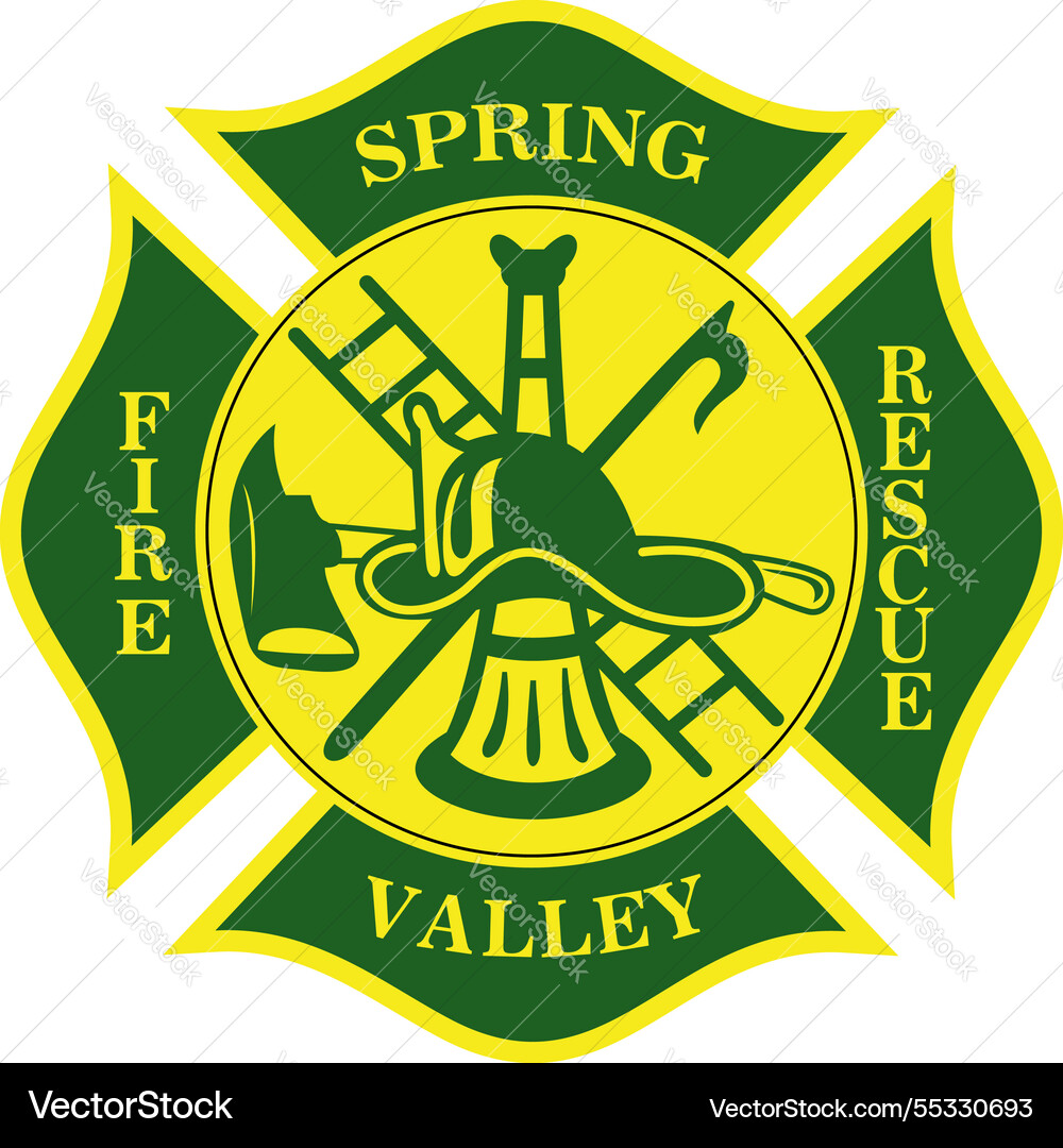 Fire department maltese cross symbol Royalty Free Vector