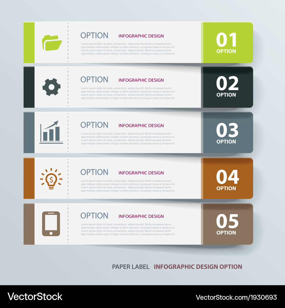 Infographic label tab template Royalty Free Vector Image