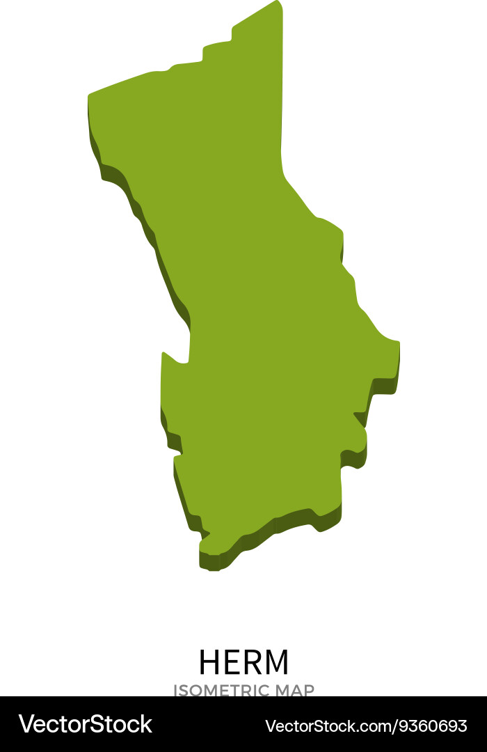 Isometric map of herm detailliert Lizenzfreies Vektorbild