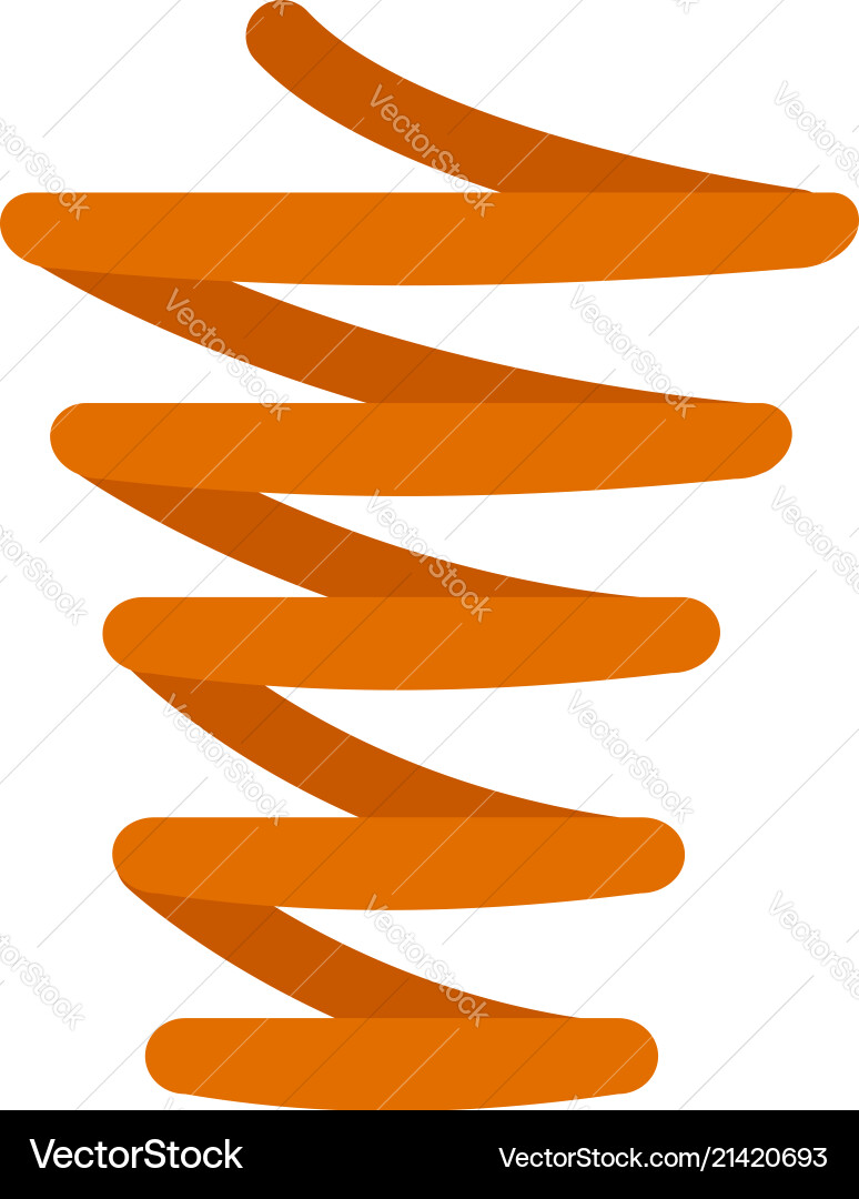 Jump coil icon flat style Royalty Free Vector Image