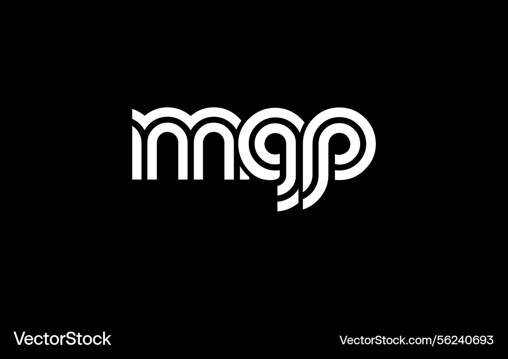 Mgp creative unique modern letter logo design Vector Image