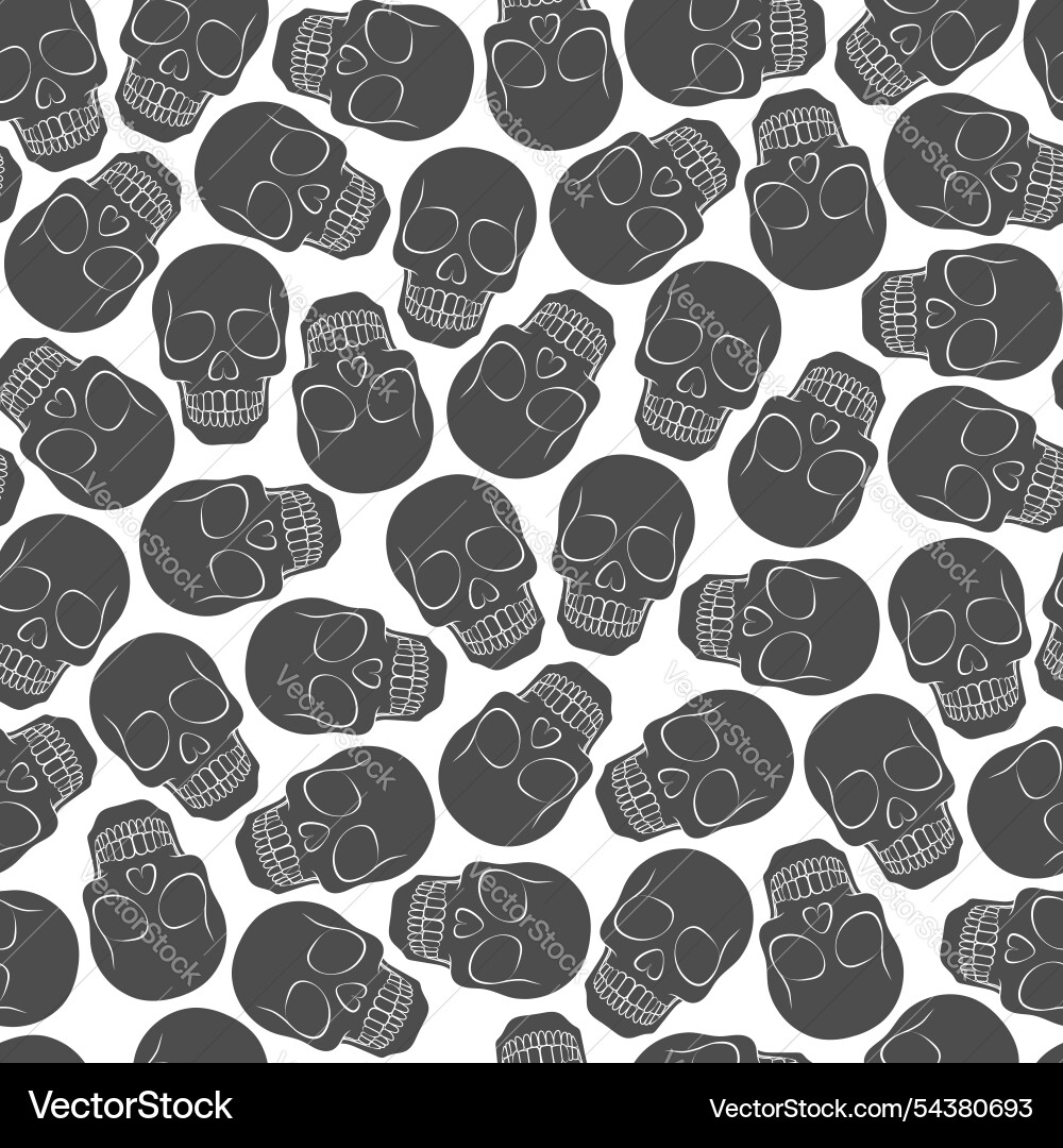 Skull Seamless Pattern Royalty Free Vector Image