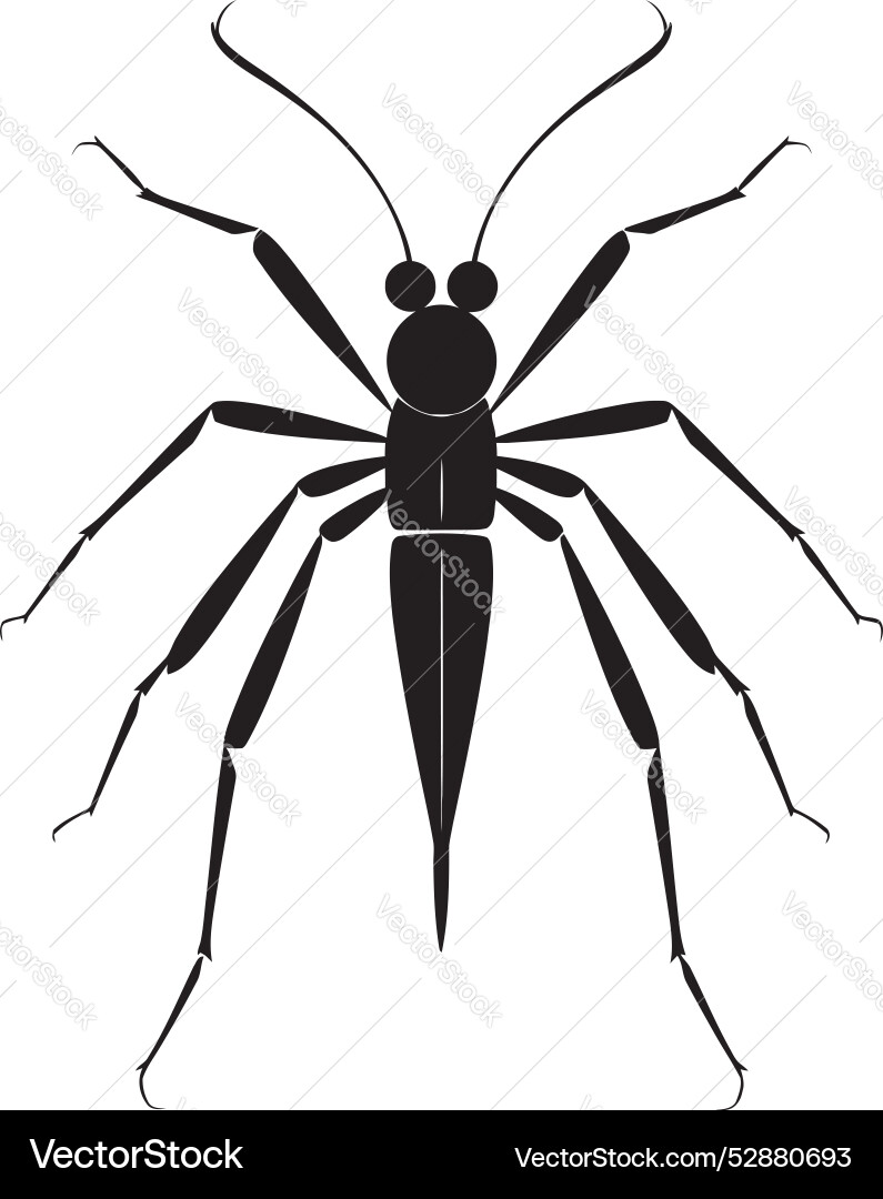 Stylish stick insect art graceful icon Royalty Free Vector