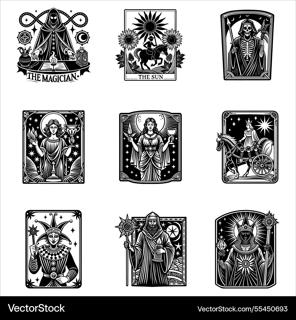 Tarot cards Royalty Free Vector Image - VectorStock