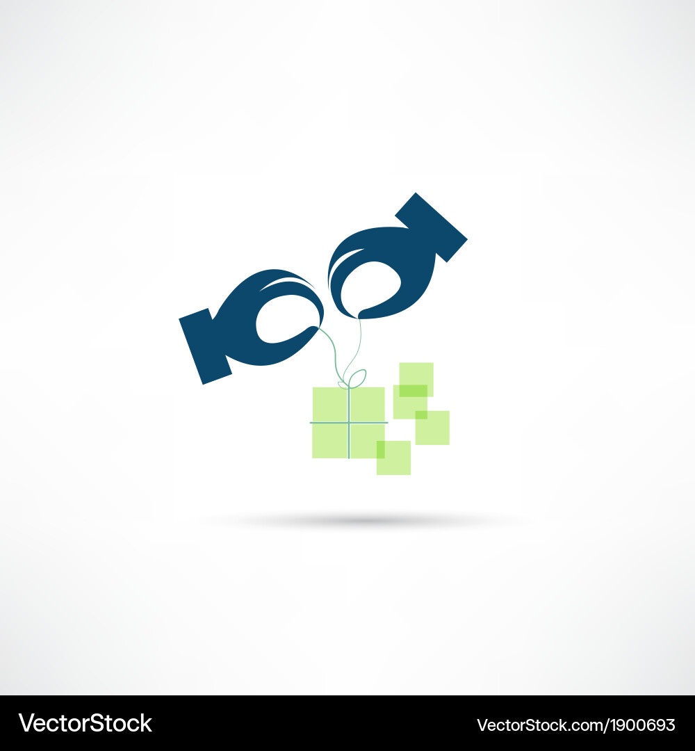 Unpack a gift icon Royalty Free Vector Image - VectorStock