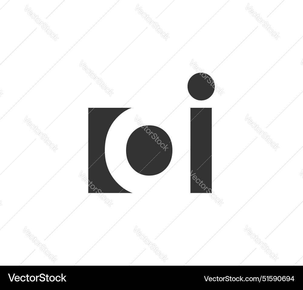 Ai creative geometric initial based modern Vector Image
