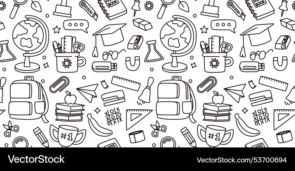 Back to school children education background Vector Image