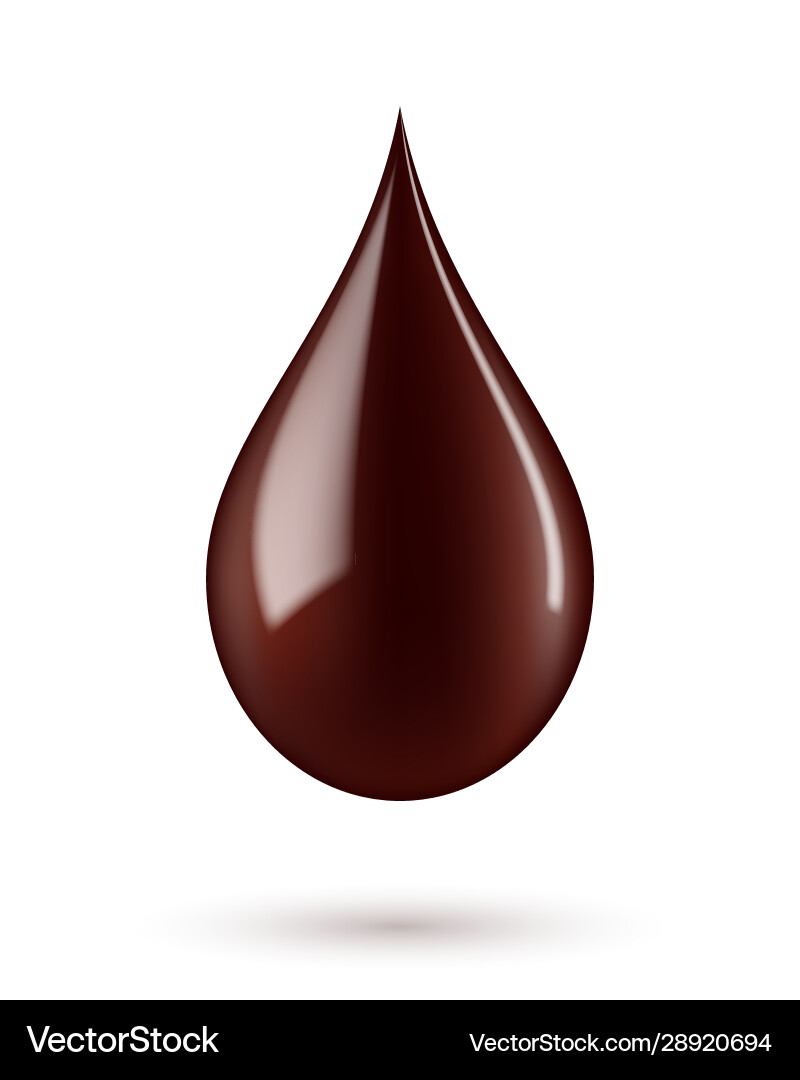 Chocolate drop Royalty Free Vector Image - VectorStock