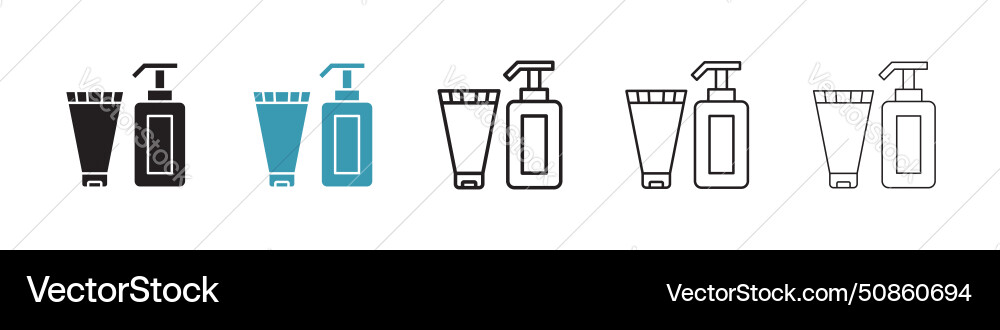 Cosmetics icon set cosmetic products symbol Vector Image