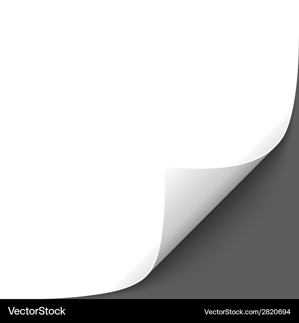 Curled corner Royalty Free Vector Image - VectorStock