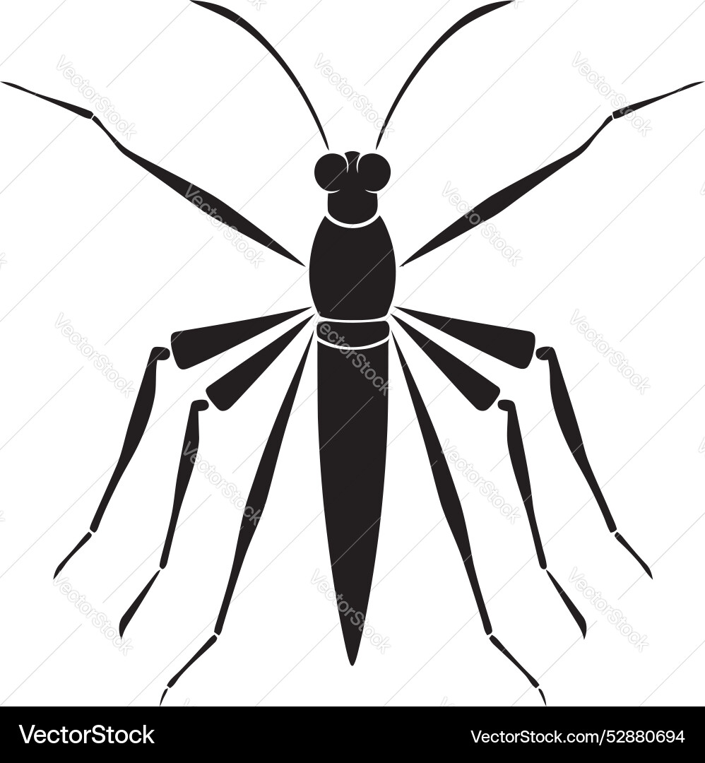 Graceful Insect Icon Monochrome Stick Royalty Free Vector