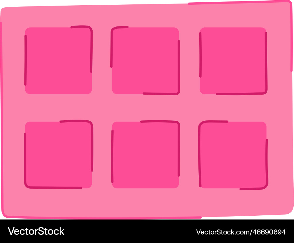 Mold ice cube tray cartoon Royalty Free Vector Image