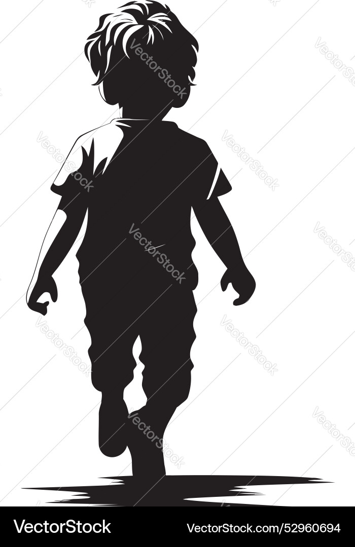 Wanderlonemark precise walking child icon Vector Image