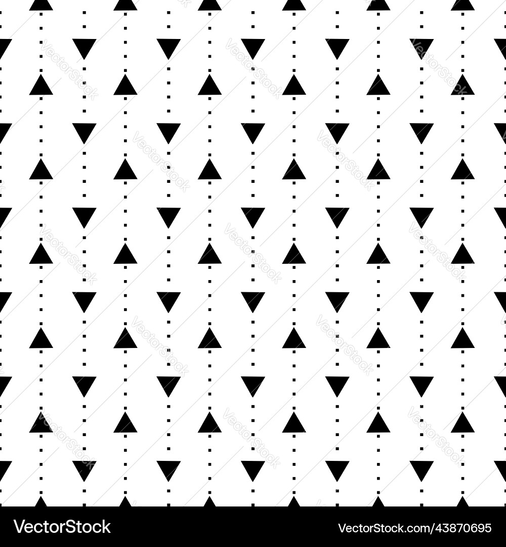 A seamless pattern of filled triangles on dotted Vector Image