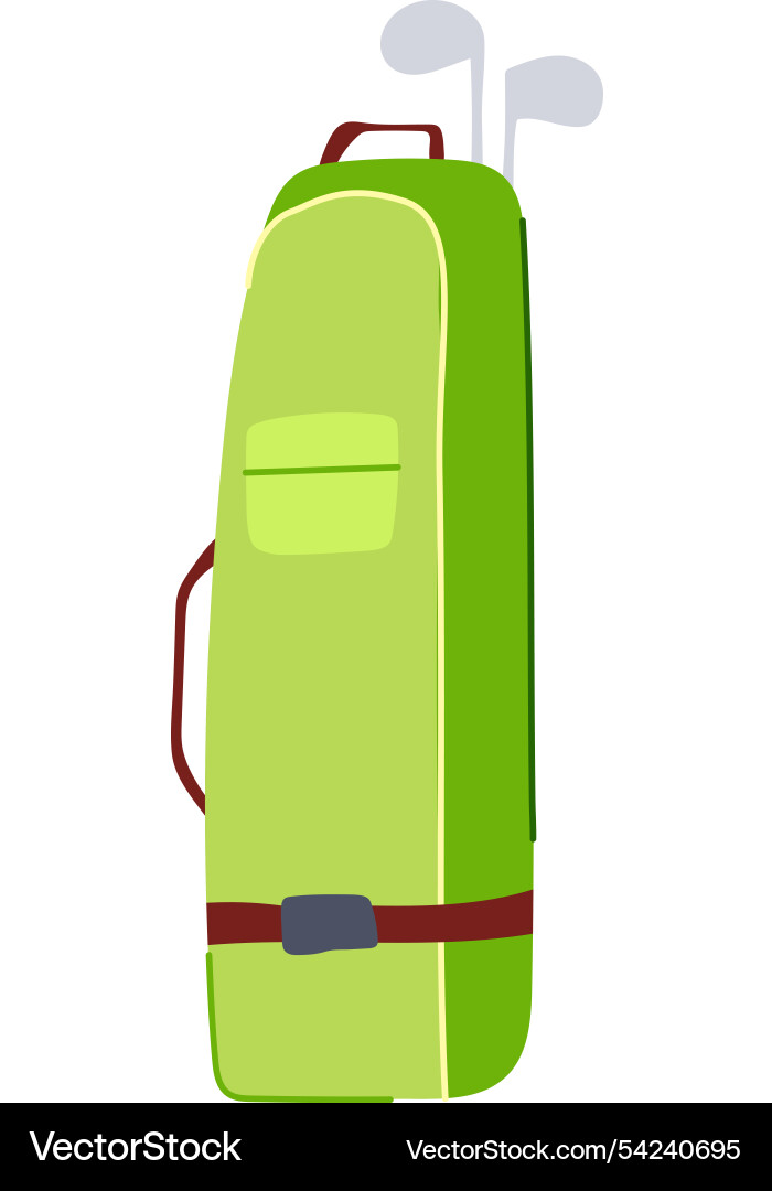 Balls golf bag cartoon Royalty Free Vector Image