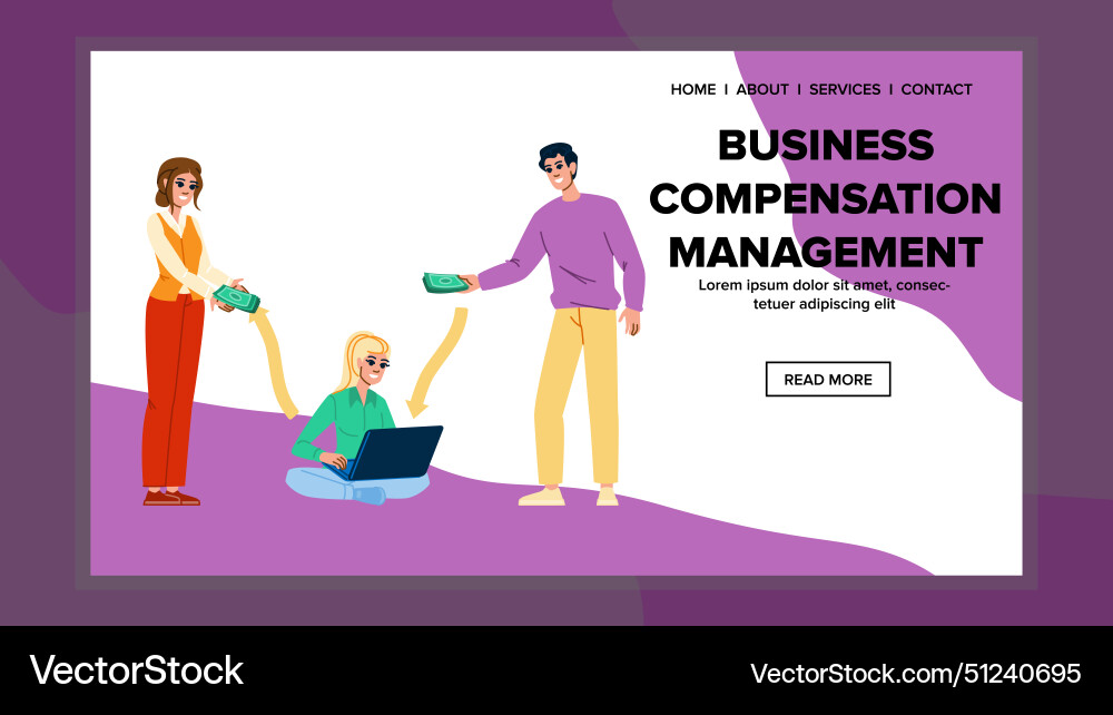 Bonuses business compensation management Vector Image